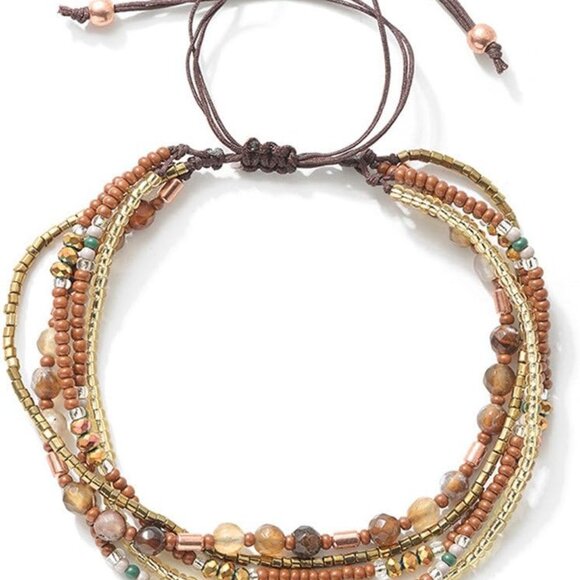 Jewelry | Handmade Adjustable Wrap Bracelet Bohemian String Braided ...